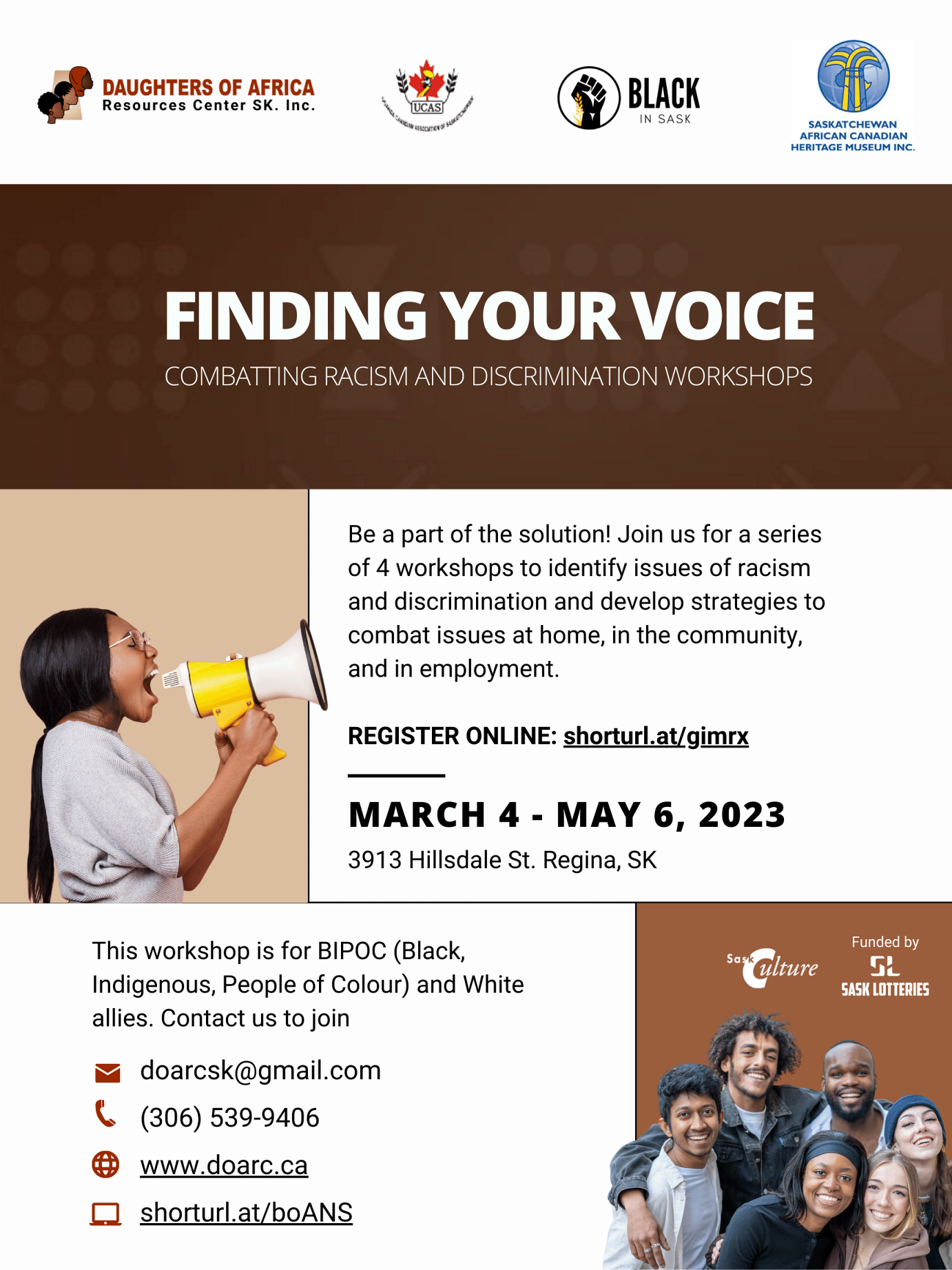 Finding Your Voice: Combatting Racism and Discrimination Workshops